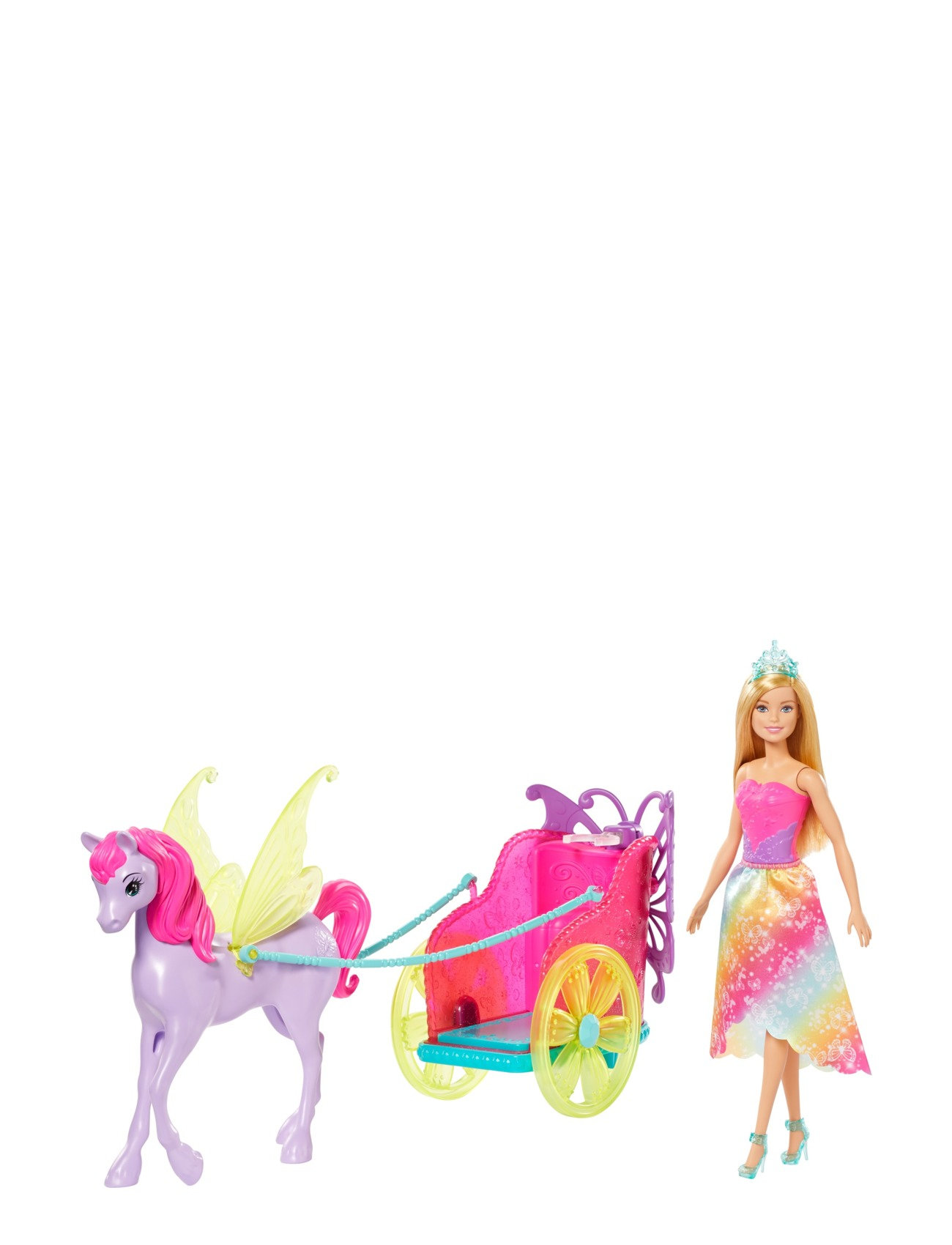Barbie? Dreamtopia Princess, Pegasus & Chariot Toys Dolls Multi ...