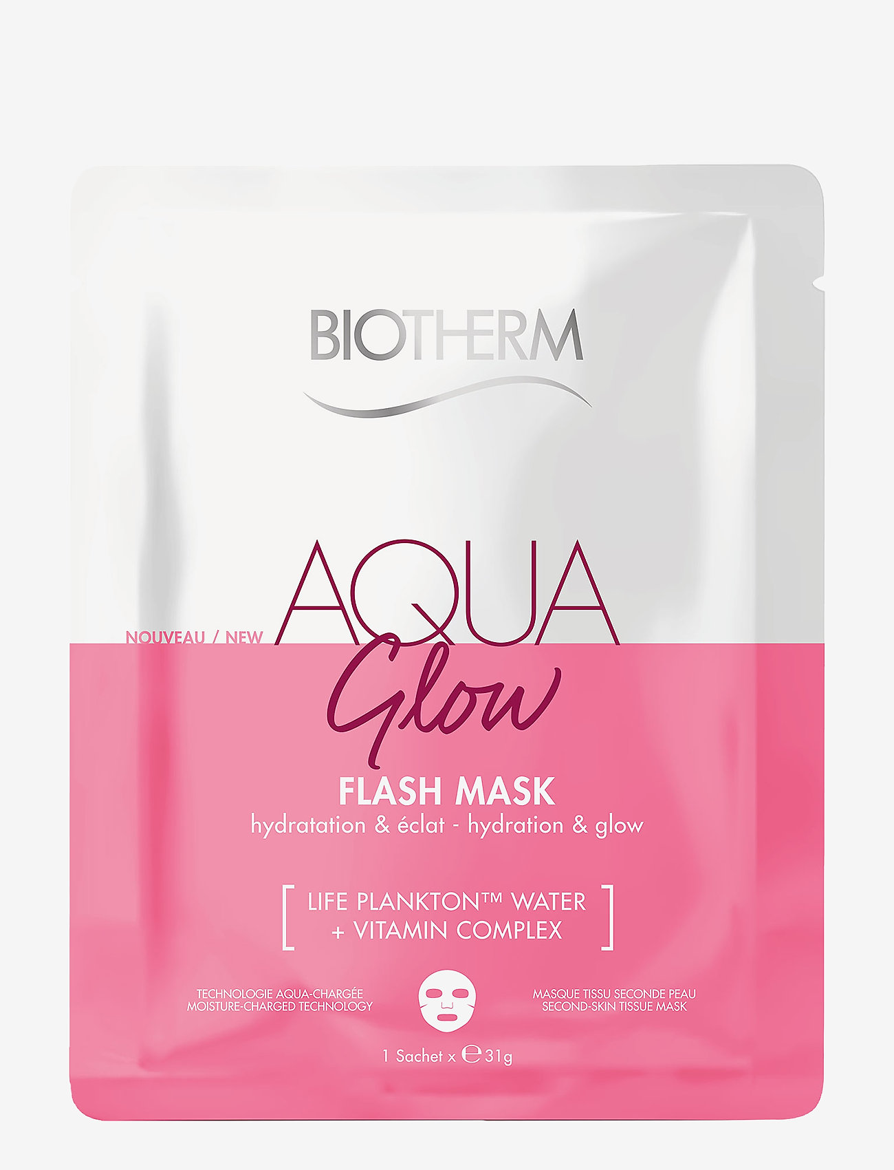 Biotherm Aqua Glow Flash Mask - Sheet mask | Boozt.com