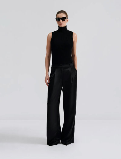 Malina Sarah Elastic Waist Satin Pants (BMA12248018) - Bukser med brede ...