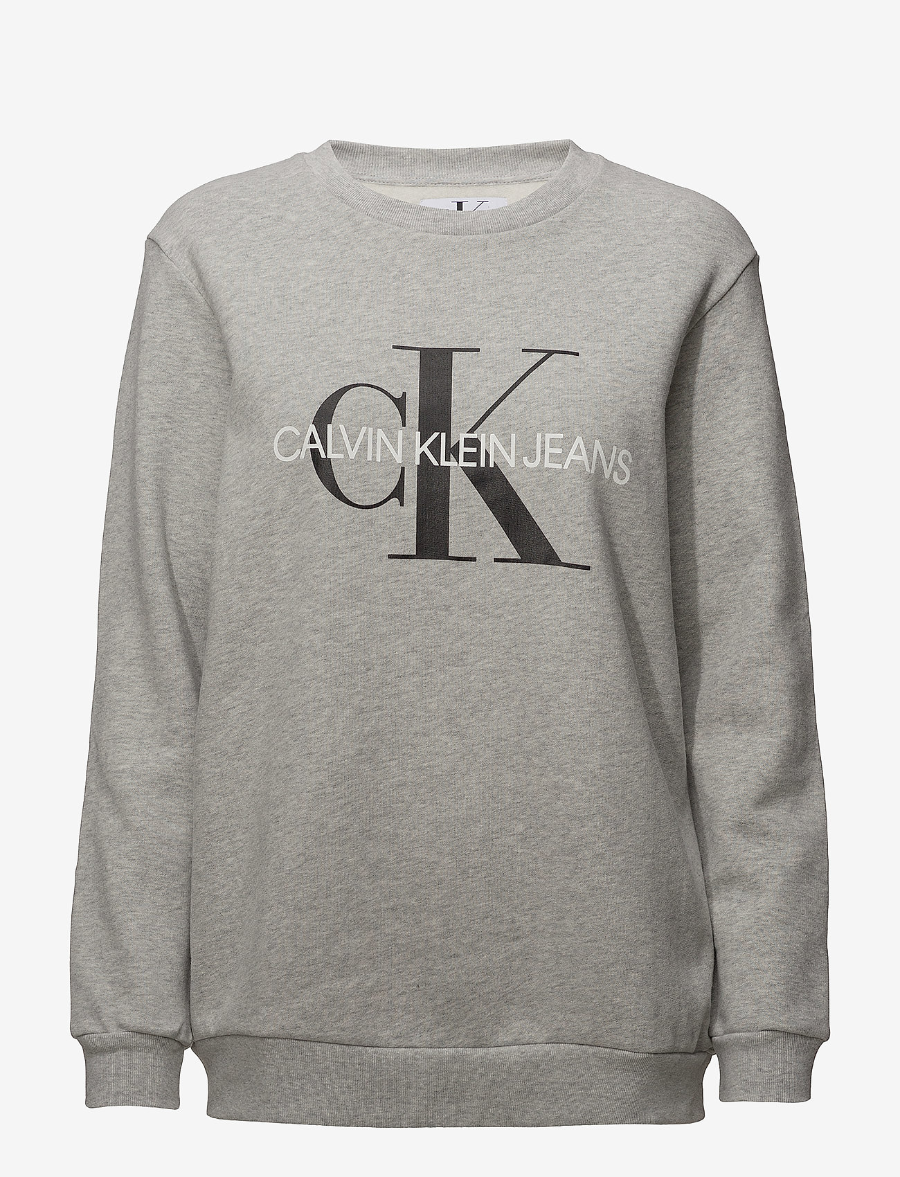 Calvin Klein Jeans Core Monogram Logo Sweatshirt Light Grey Heather