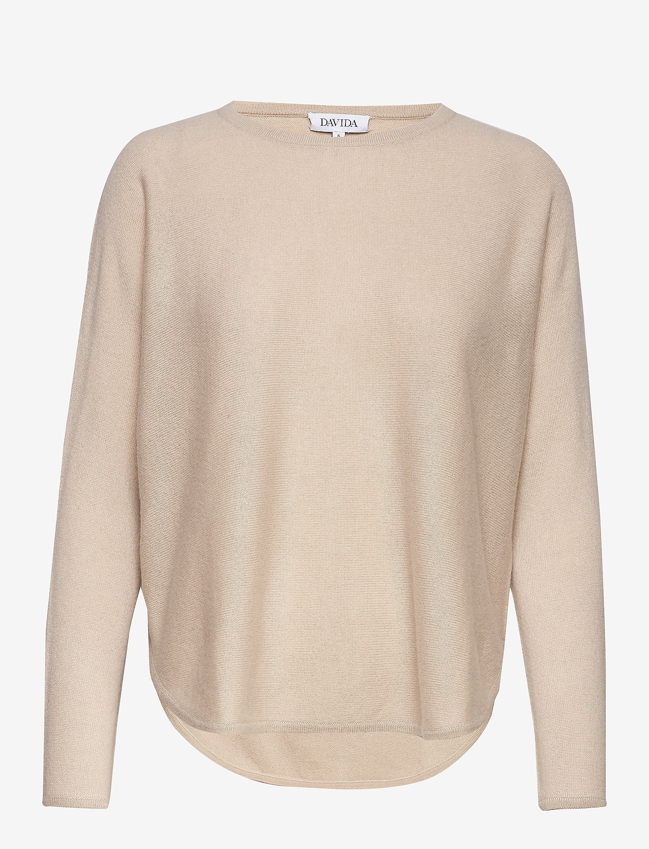 Curved Sweater (Sand Stone) (849.50 kr) - Davida Cashmere - | Boozt.com