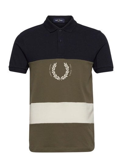Fred Perry Printed Col Block Polo (FPYM3573) - Kurzärmelig - Boozt.com ...