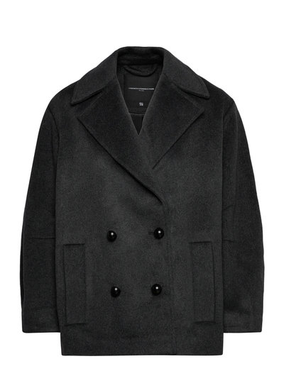 French Connection Adele Wool Pea Coat – wool coats – shop at Booztlet