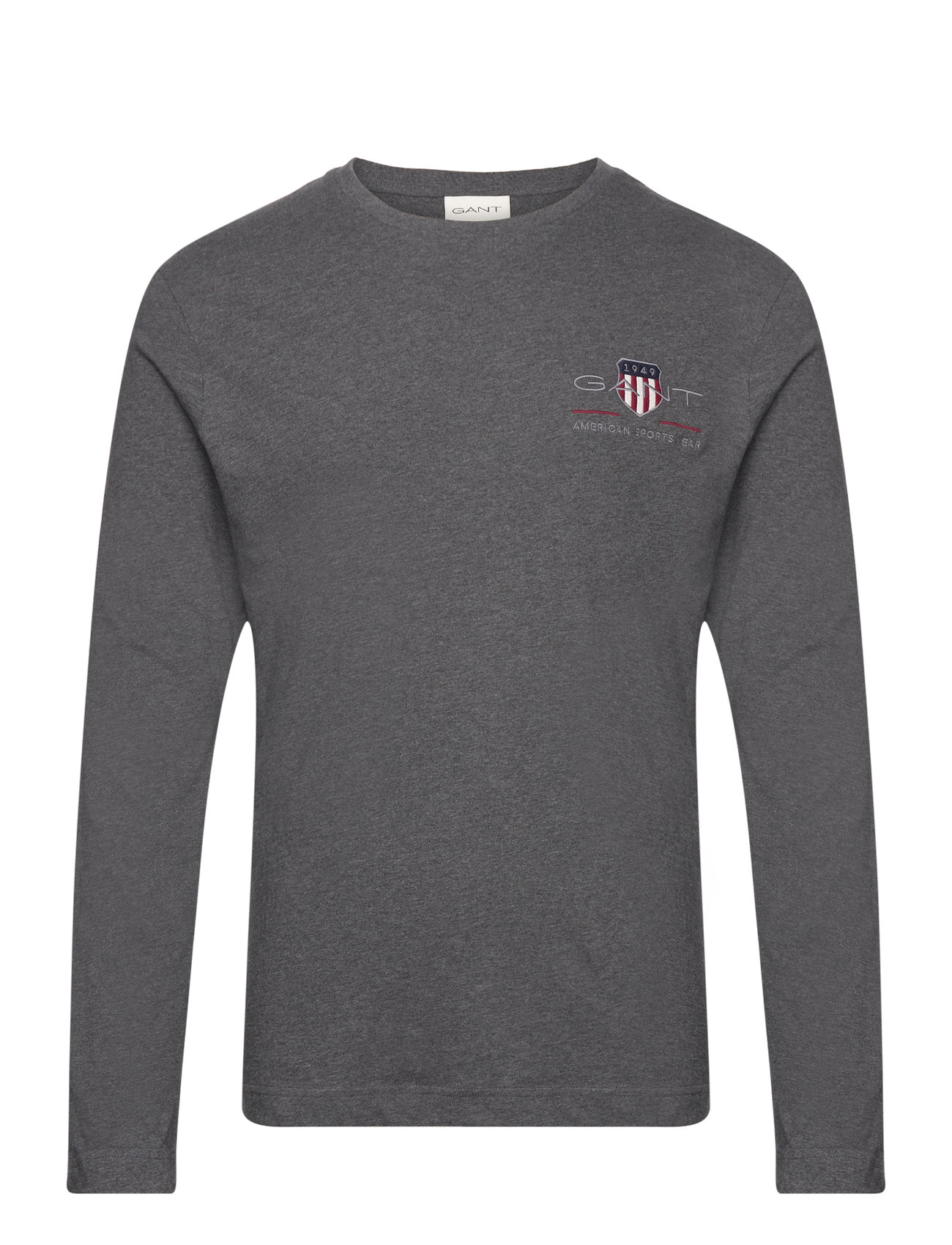 GANT Reg Medium Archive Shield Ls T (Antracit Melange/Grå) - 600 kr ...
