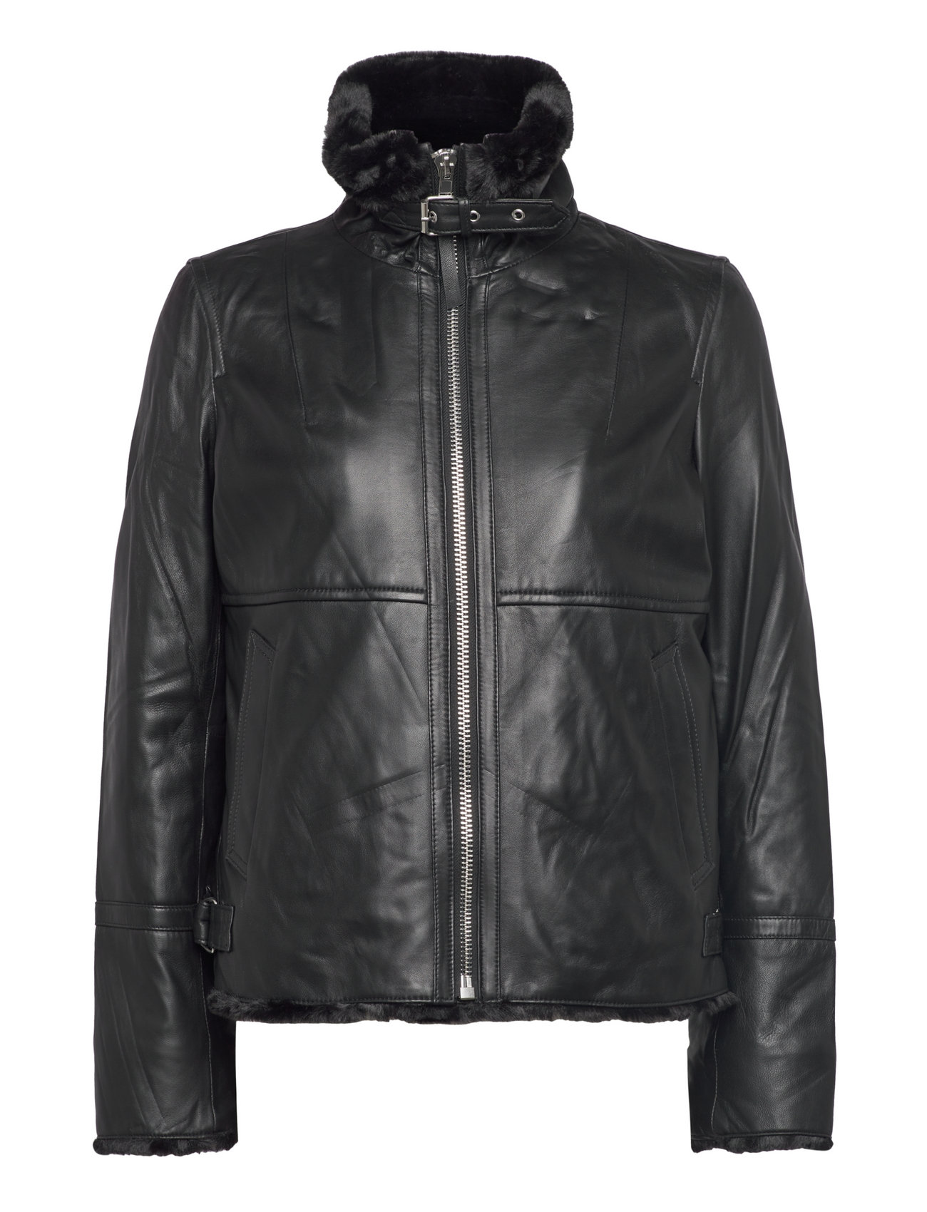 Jofama Alice Leather Bomber Jacket – jakker & frakker – shop på Booztlet