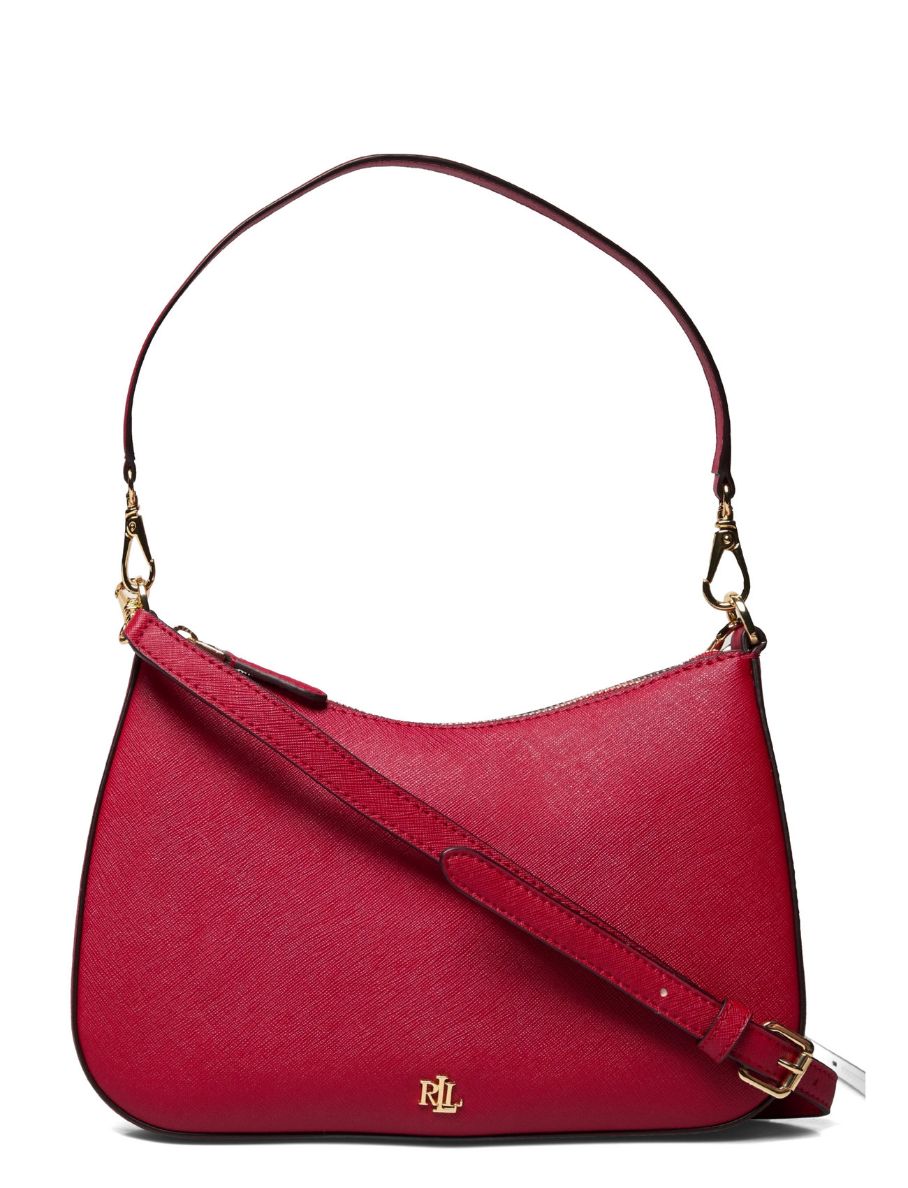 Lauren Ralph Lauren Crosshatch Leather Medium Danni Bag (Rl2000 Red ...