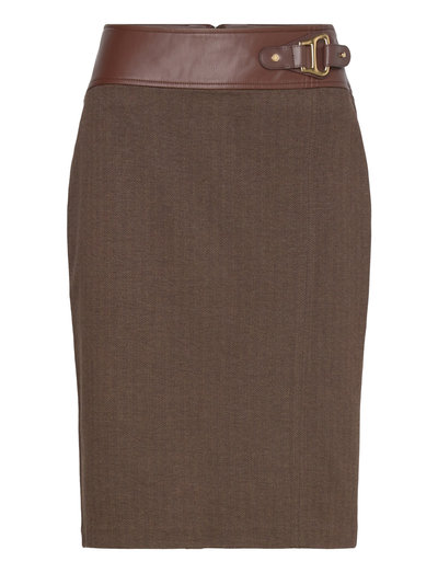 Lauren Ralph Lauren Buckle-trim Herringbone Pencil Skirt – midi rokken ...