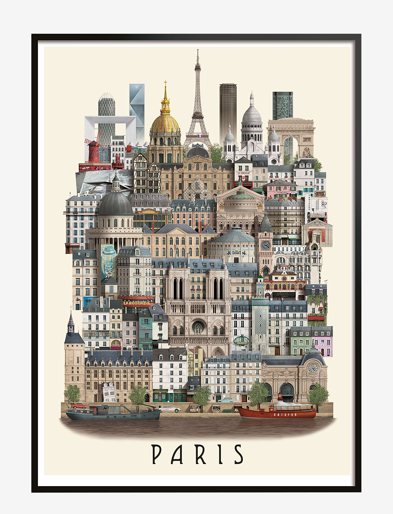 Martin Schwartz Paris Small Poster (Multi Color) - 206.25 kr | Boozt.com