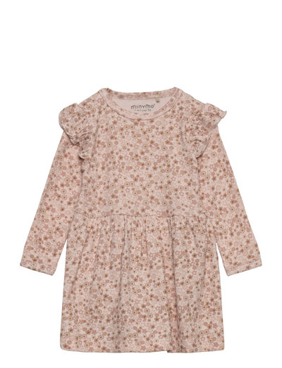 Minymo Dress Ls Aop Rib Bamboo (MY112144) - Casual jurken met lange ...
