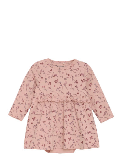 Minymo Dress Ls Aop – langærmede hverdagskjoler – shop på Booztlet