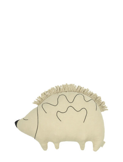 NOBODINOZ Cushion In Washed French Linen L1n0 - Enzo The Hedgehog ...