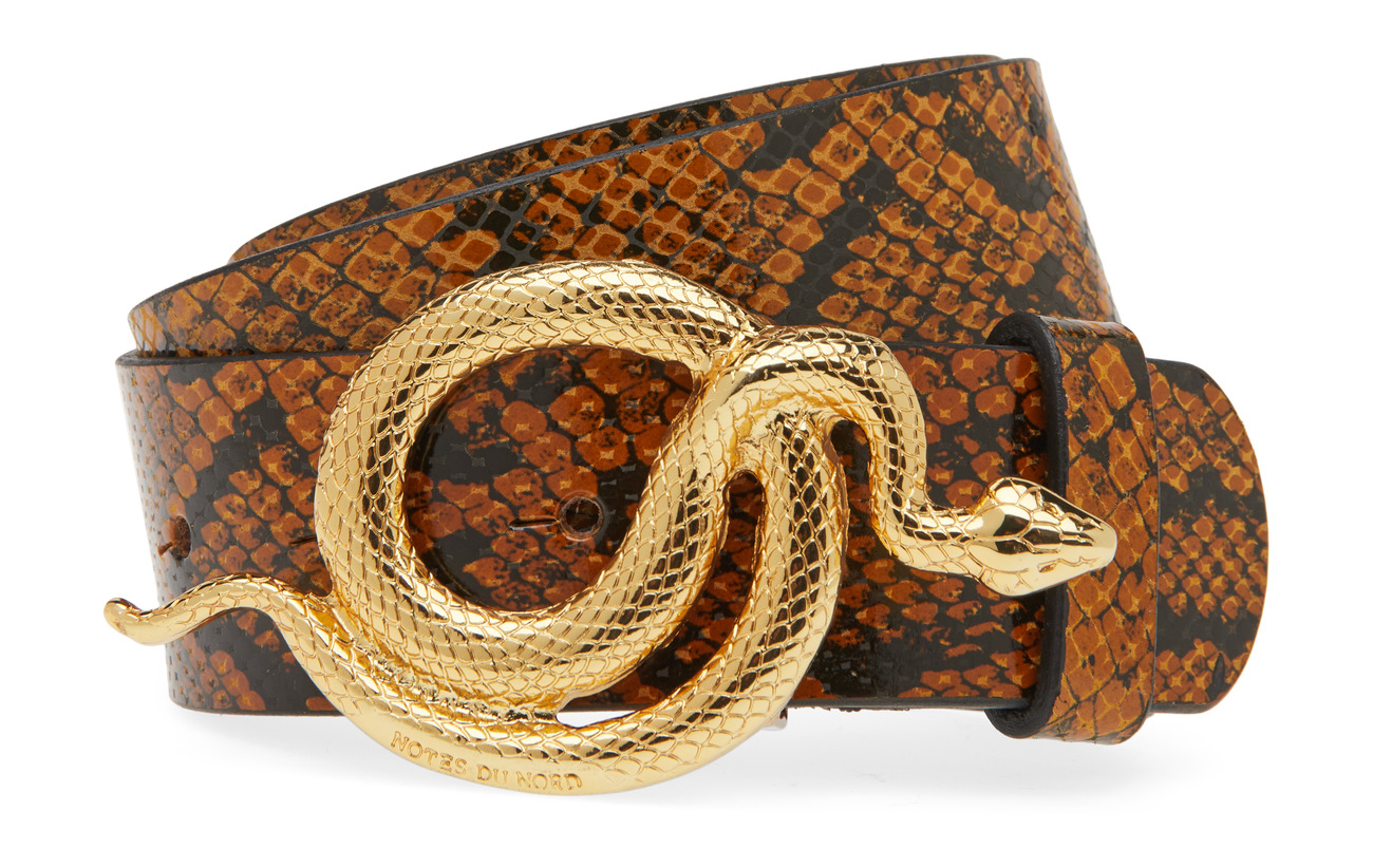 Milo Leather Belt Snake (Autumn Snake) (57 €) - Notes du Nord - | Boozt.com