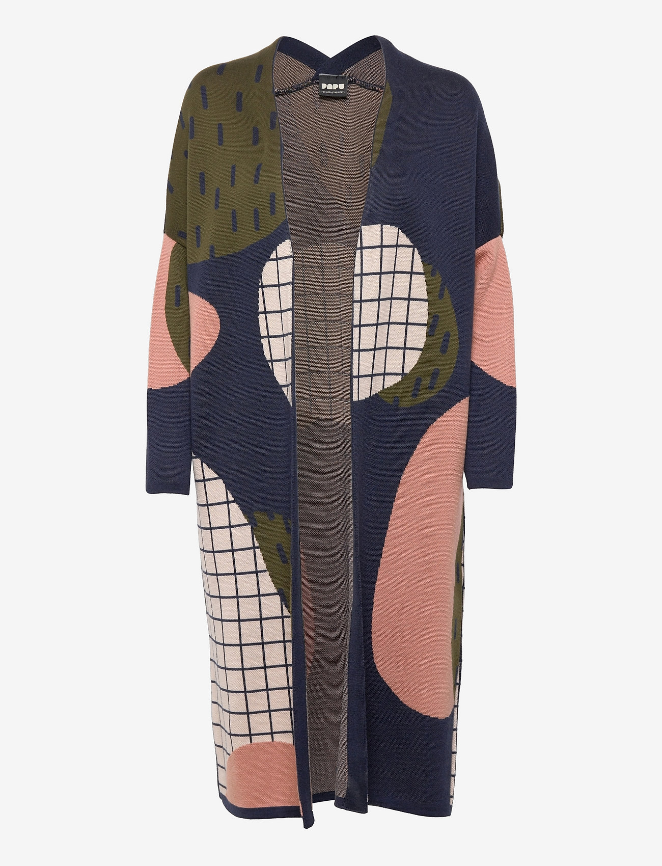 Papu KNIT LONG KIMONO CARDIGAN, Grey/black Lilla Company | atelier-yuwa ...