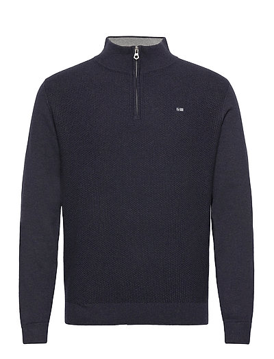 Sebago Structured Half Zip Knit - Knitwear | Boozt.com