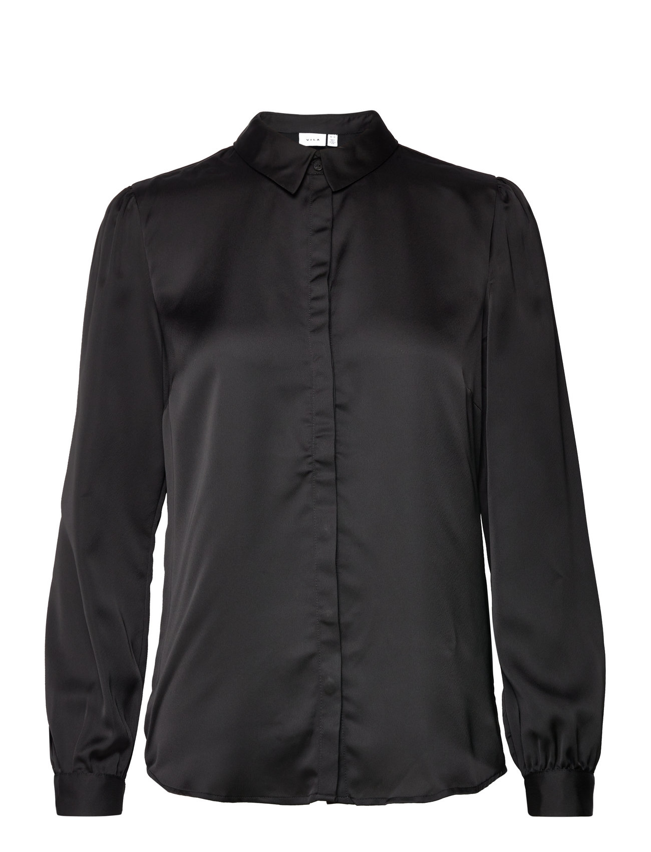 Vila Viellette Satin L/s Shirt - Noos – puserot & paidat – osta Booztlet
